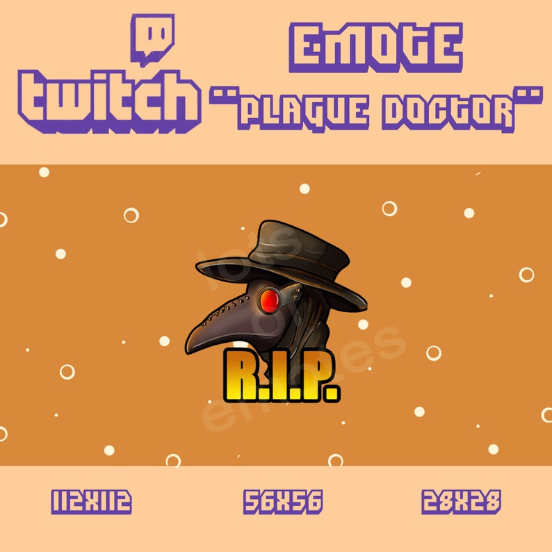 Plague Doctor - R.I.P. - Twitch Emote - Etsy