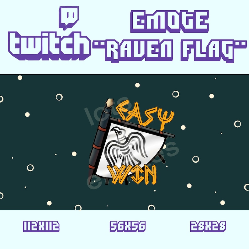 The Raven Flag - Easy Win Twitch Emote - Etsy