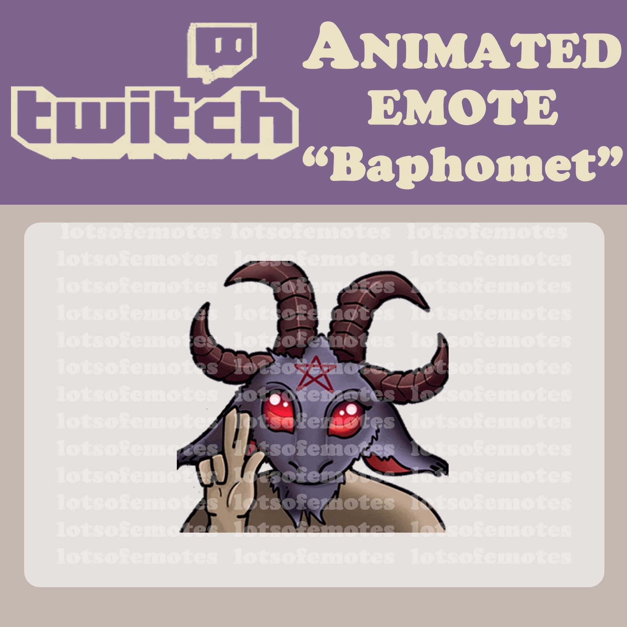 Animated Twitch Emote - Baphomet - Hail - Etsy