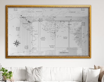 World Map Mirror | Etsy UK