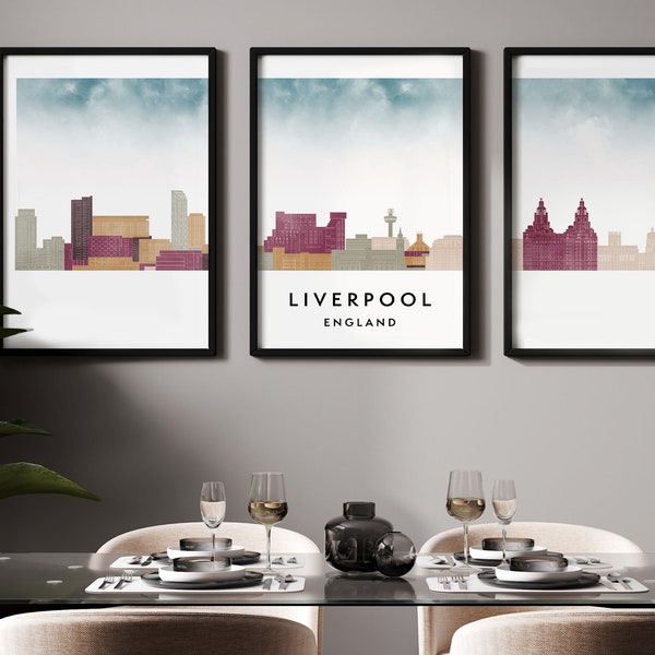 Liverpool Skyline - Etsy UK