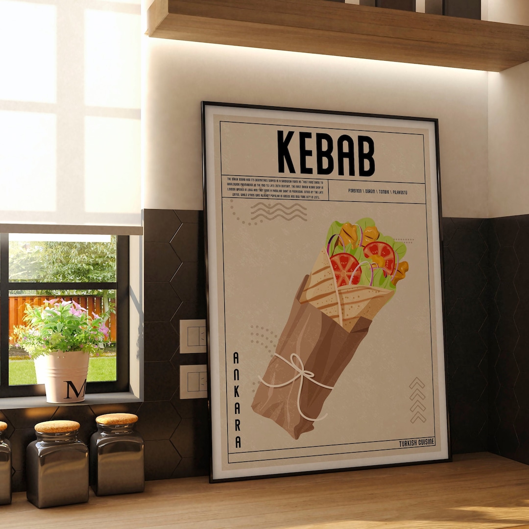 Kebab Poster World Cuisine Poster Collection Kitchen Poster Restaurant ...