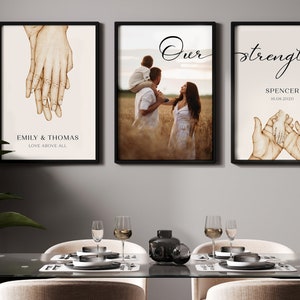 Art Custom Triptych Poster Set - Personalized Art Print- Lover Art ...