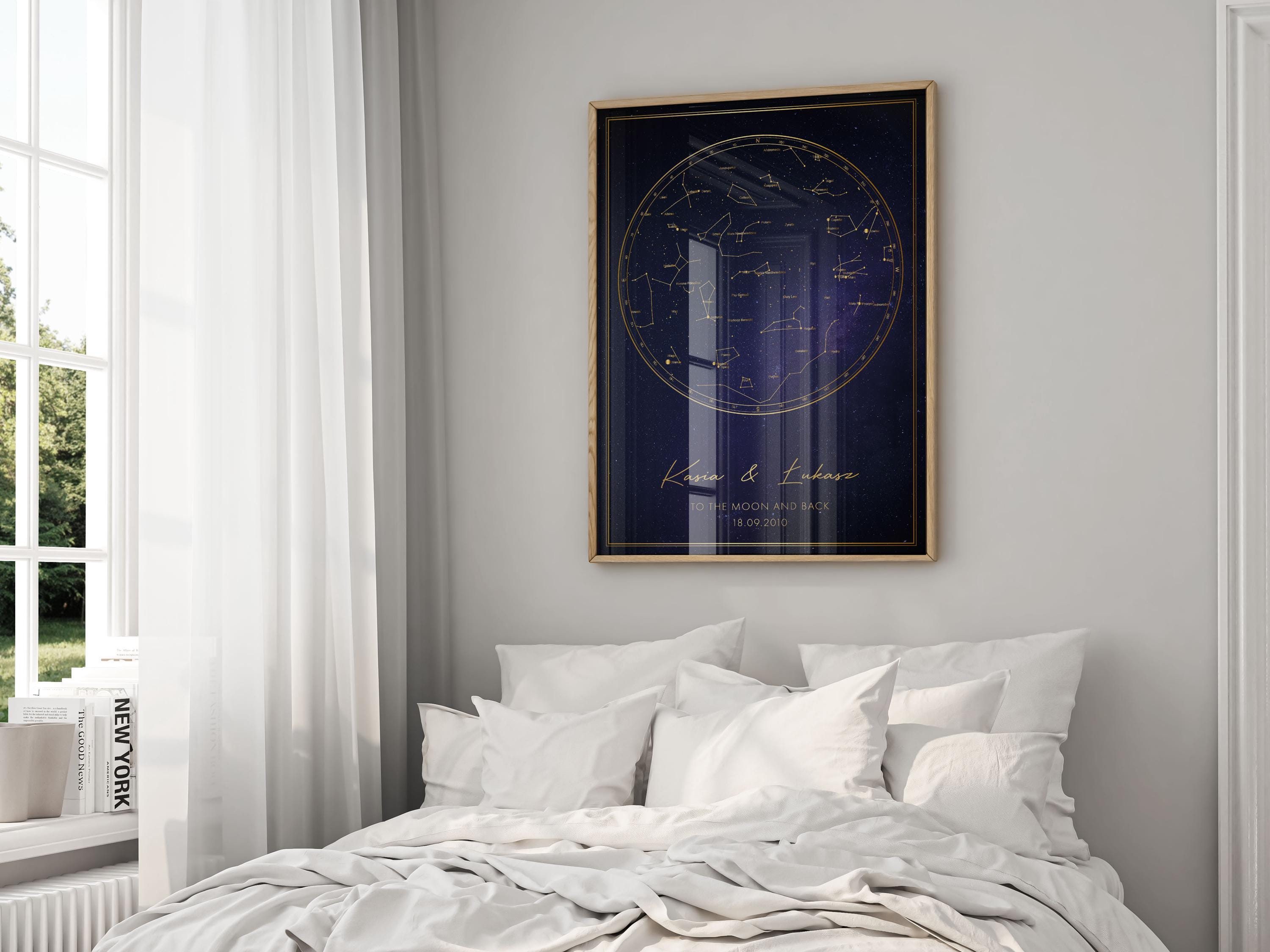 Custom Star Map, Constellation Map, Night Sky Map, Any Time ...