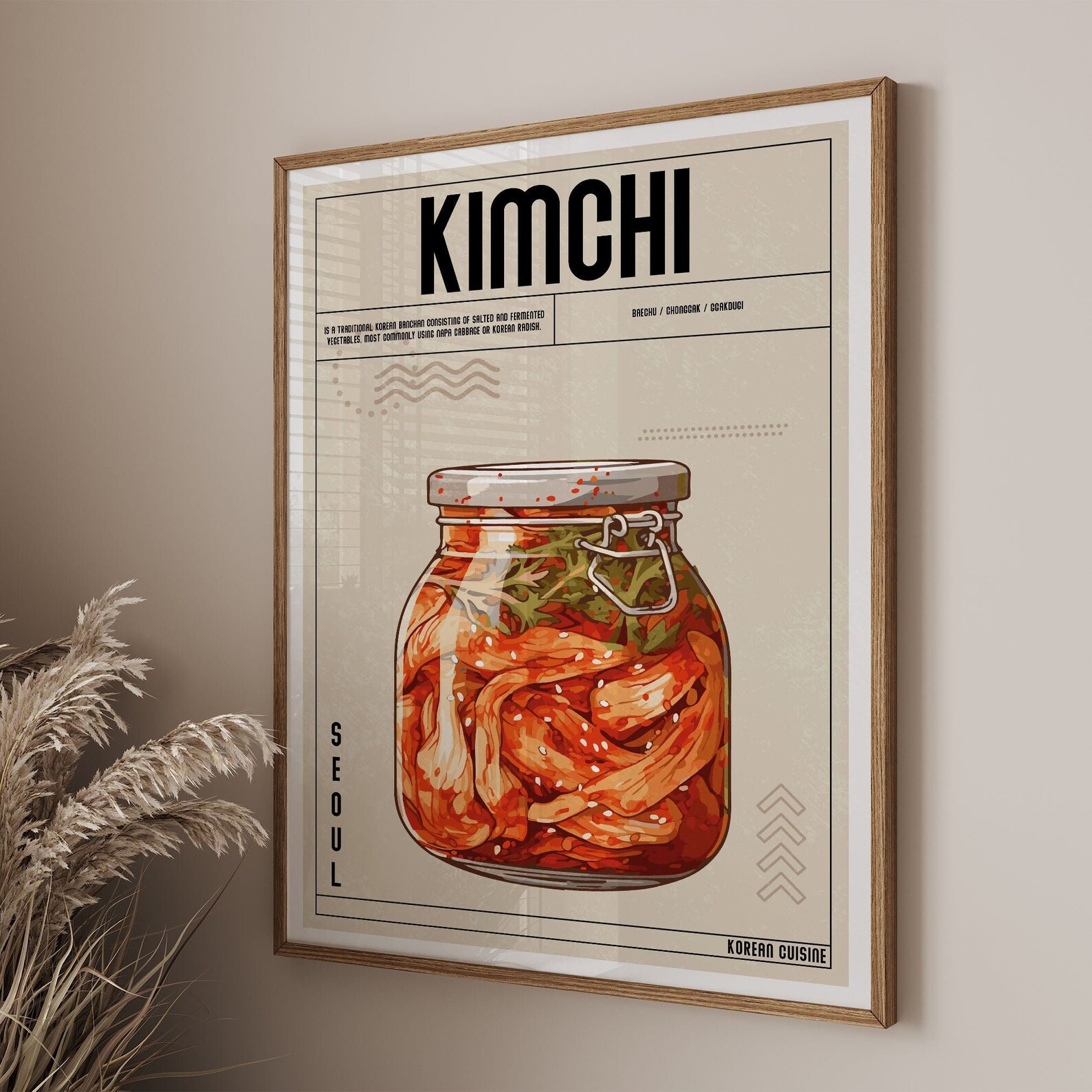 Kimchi Poster World Cuisine Poster Collection Kitchen Poster Restaurant ...