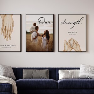Art Custom Triptych Poster Set - Personalized Art Print- Lover Art ...
