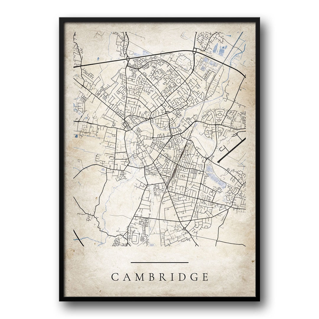 Cambridge Poster, City Map Poster 12 Unique Styles Available - Etsy