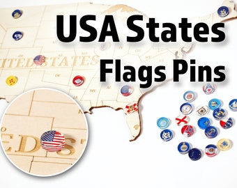 Us Flag Map | Etsy