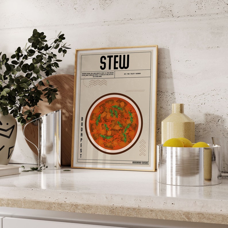 Stew Poster World Cuisine Poster Collection Kitchen Poster Restaurant ...