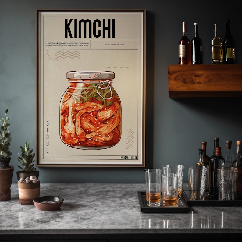 Kimchi Poster World Cuisine Poster Collection Kitchen Poster Restaurant ...