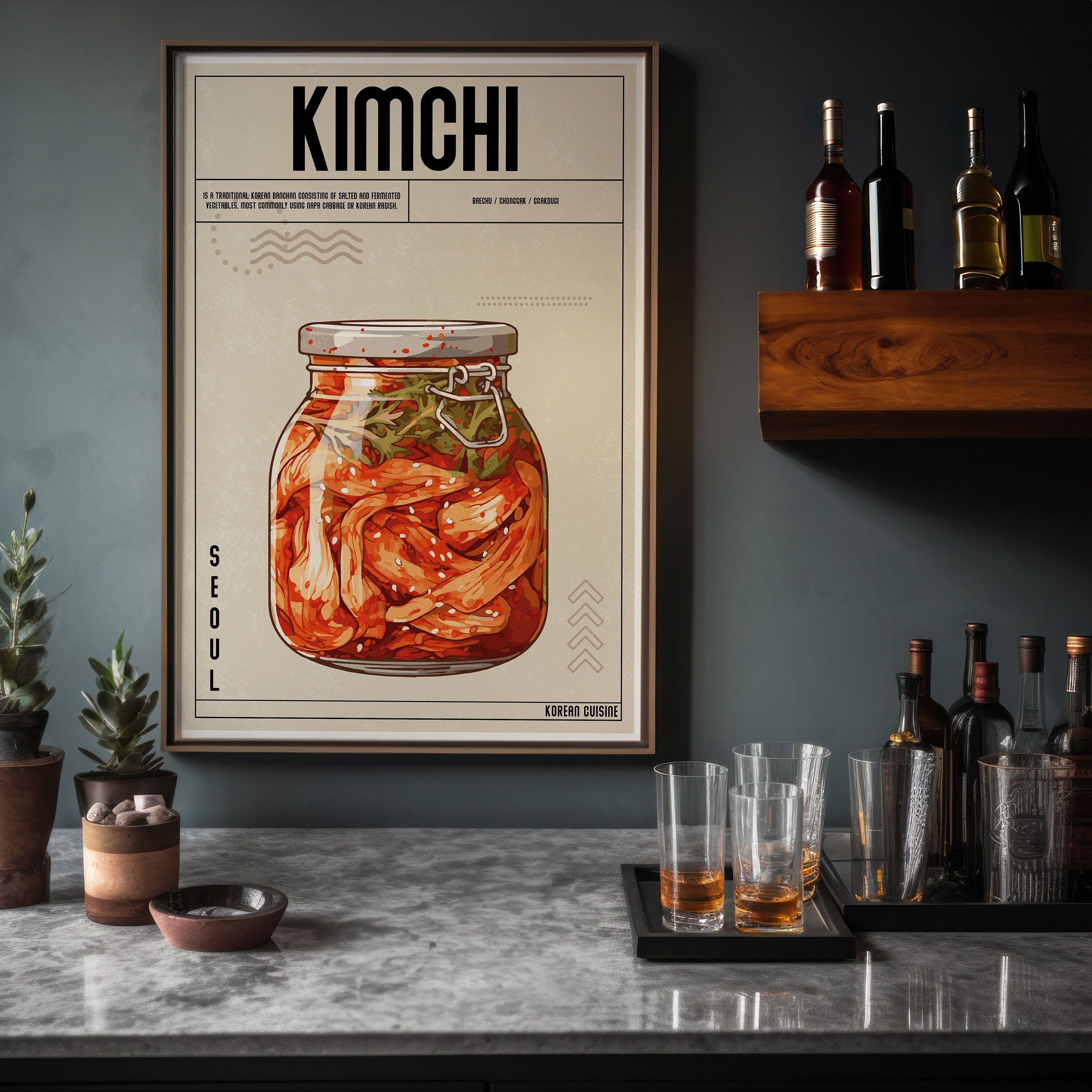 Kimchi Poster World Cuisine Poster Collection Kitchen Poster Restaurant ...