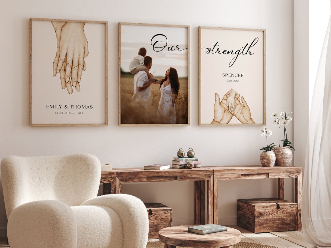 Art Custom Triptych Poster Set - Personalized Art Print- Lover Art ...