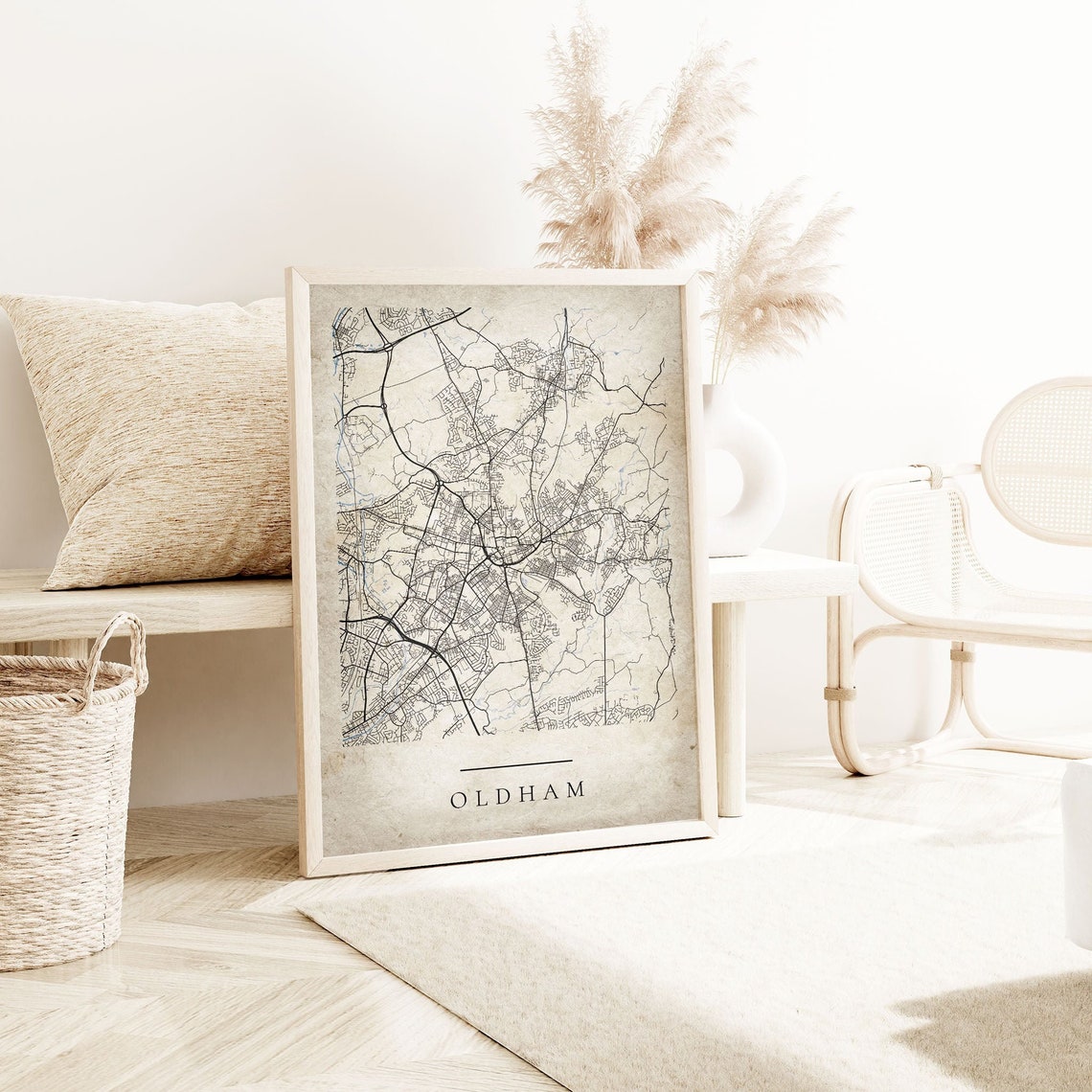 Oldham Poster, City Map Poster 12 Unique Styles Available - Etsy