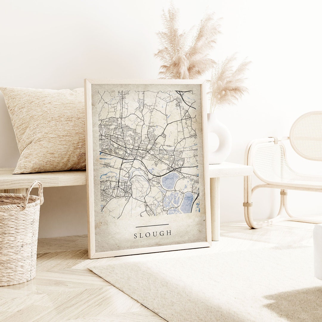 Slough Poster, City Map Poster 12 Unique Styles Available - Etsy