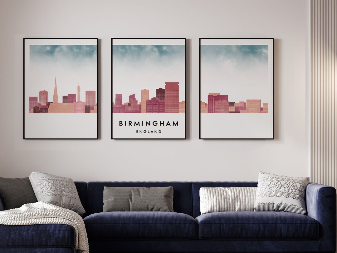 Birmingham Triptych, Birmingham Skyline, Birmingham Posters, Different ...