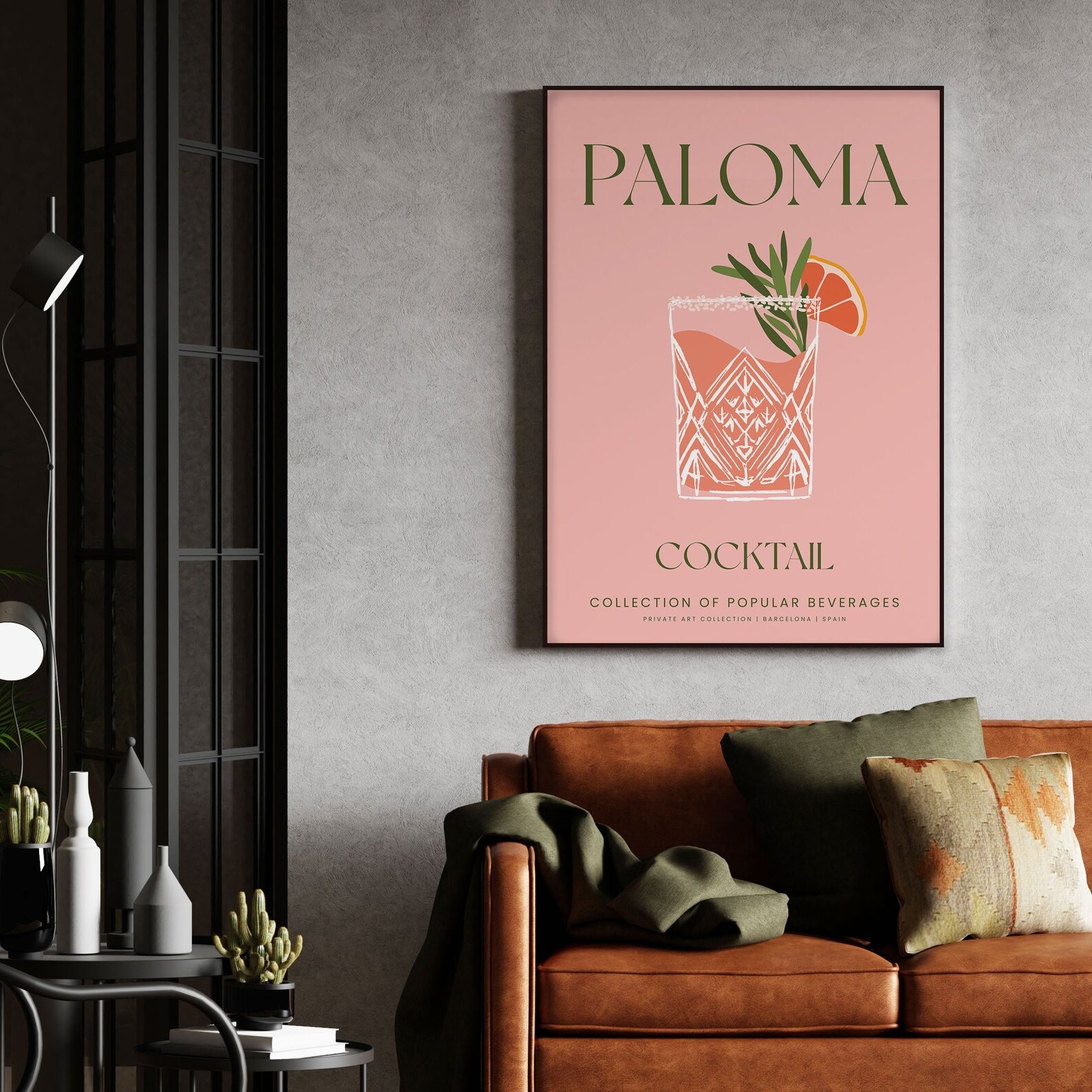 Paloma Cocktail Poster - Etsy