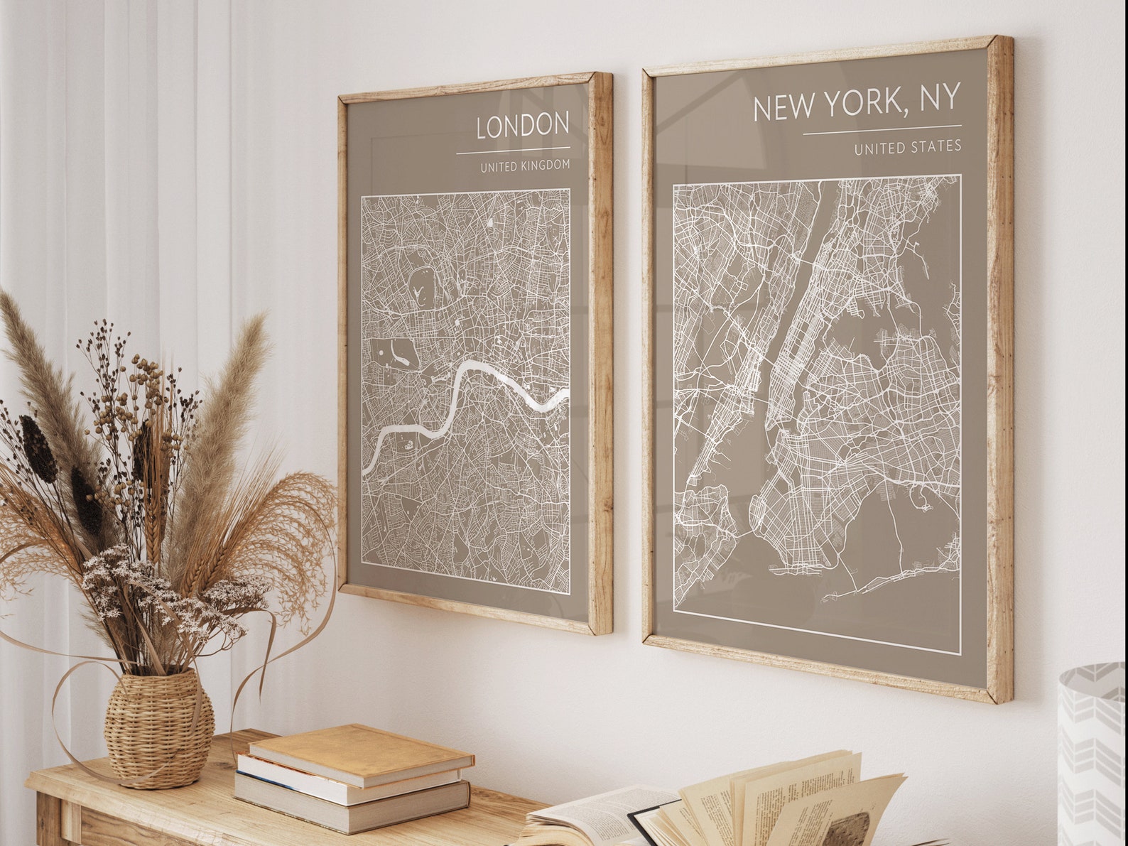 Custom Map Poster Print, Personalized City Street Map With Coordinates ...