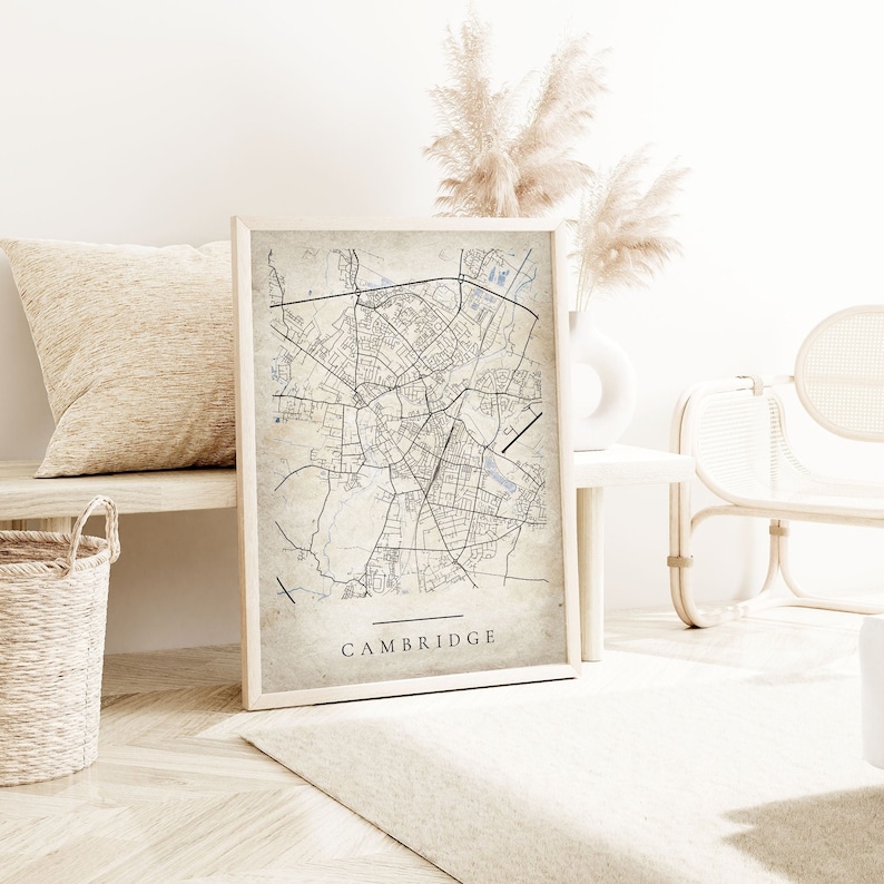 Cambridge Poster, City Map Poster 12 Unique Styles Available - Etsy