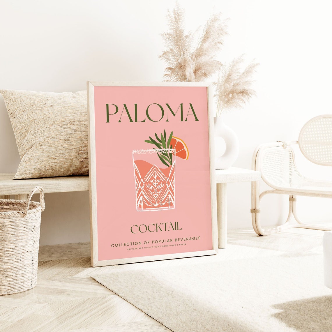 Paloma Cocktail Poster - Etsy
