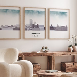 Sheffield Triptych, Sheffield Skyline, Sheffield Posters, Different ...