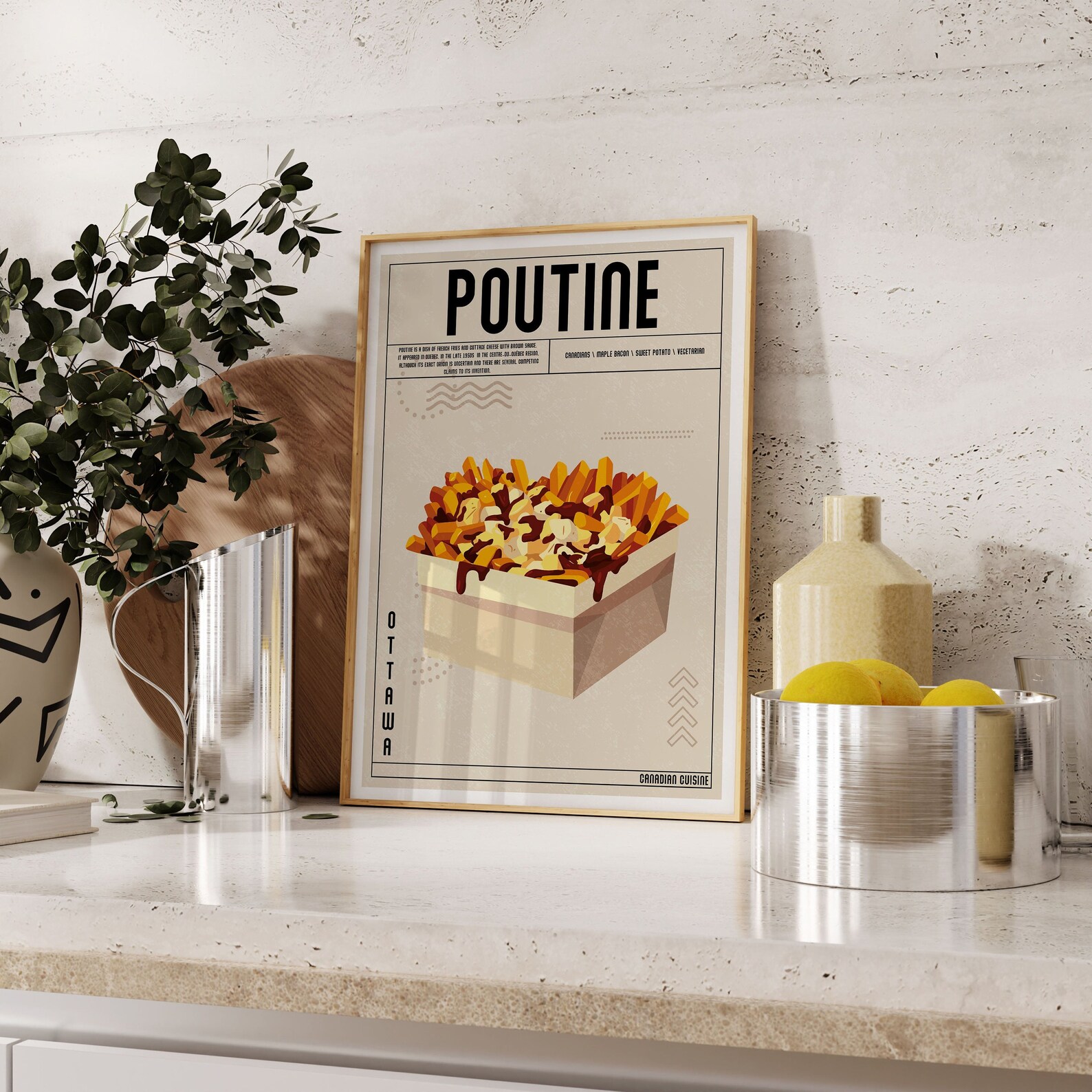 Poutine Poster World Cuisine Poster Collection Kitchen Poster ...