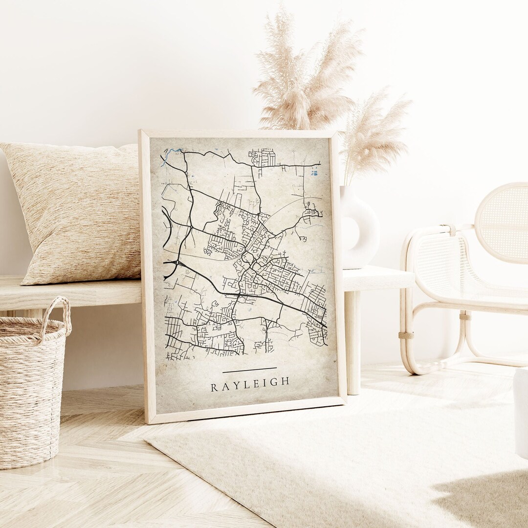 Rayleigh Poster, City Map Poster 12 Unique Styles Available - Etsy