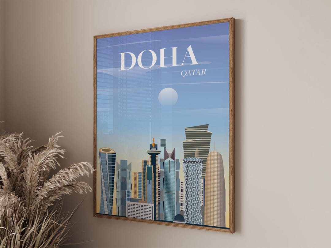 Doha Travel Poster, Qatar Travel Poster - Etsy