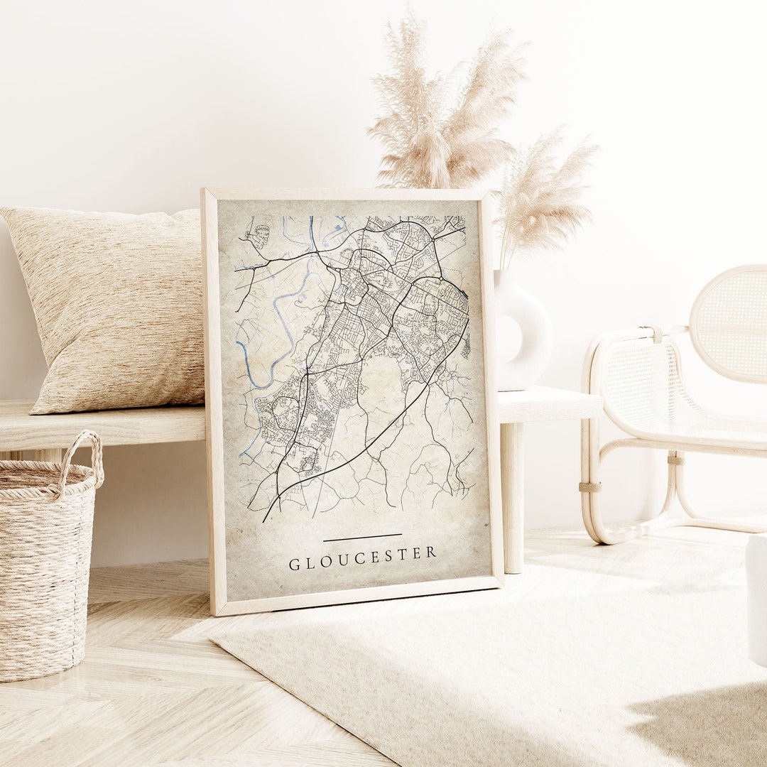 Gloucester Poster, City Map Poster 12 Unique Styles Available - Etsy