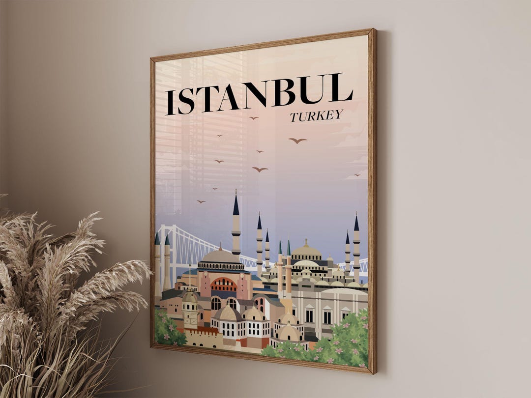 Istanbul Travel Poster, Turkey Travel Poster - Etsy