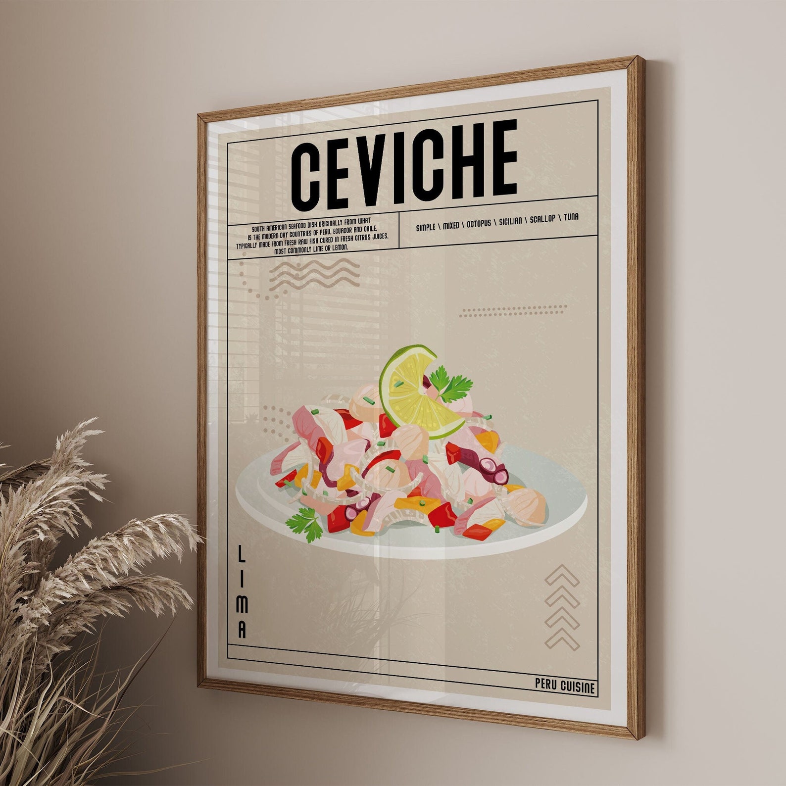 Ceviche Poster World Cuisine Poster Collection Kitchen Poster ...