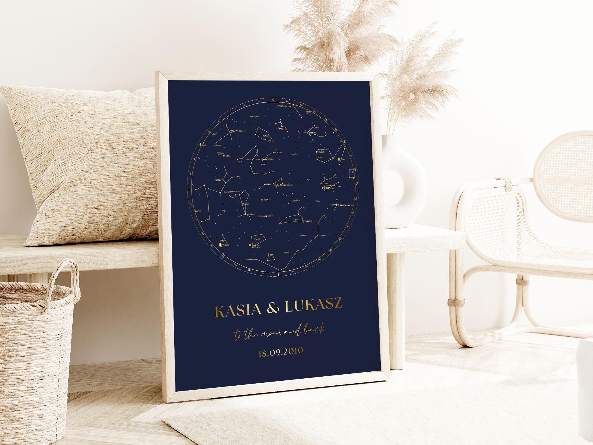 Custom Star Map, Constellation Map, Night Sky Map, Any Time ...