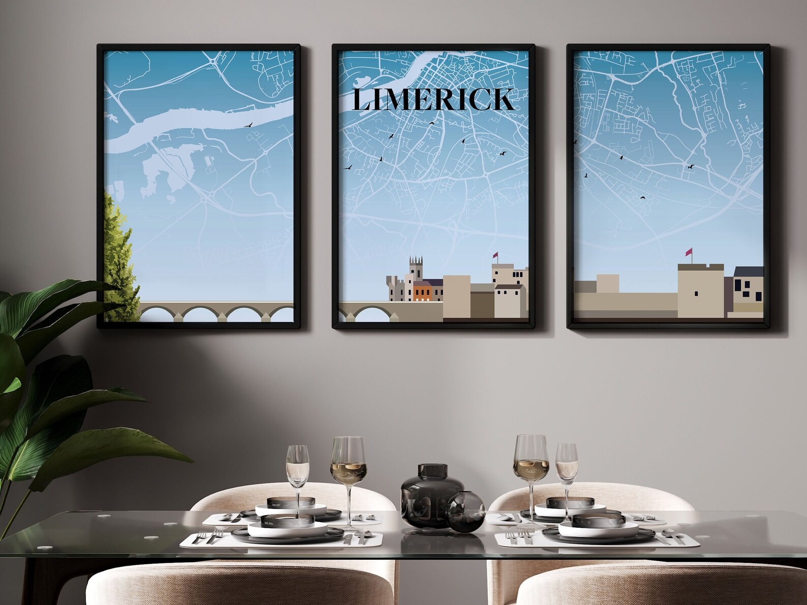 Limerick Travel Posters Triptych - Etsy