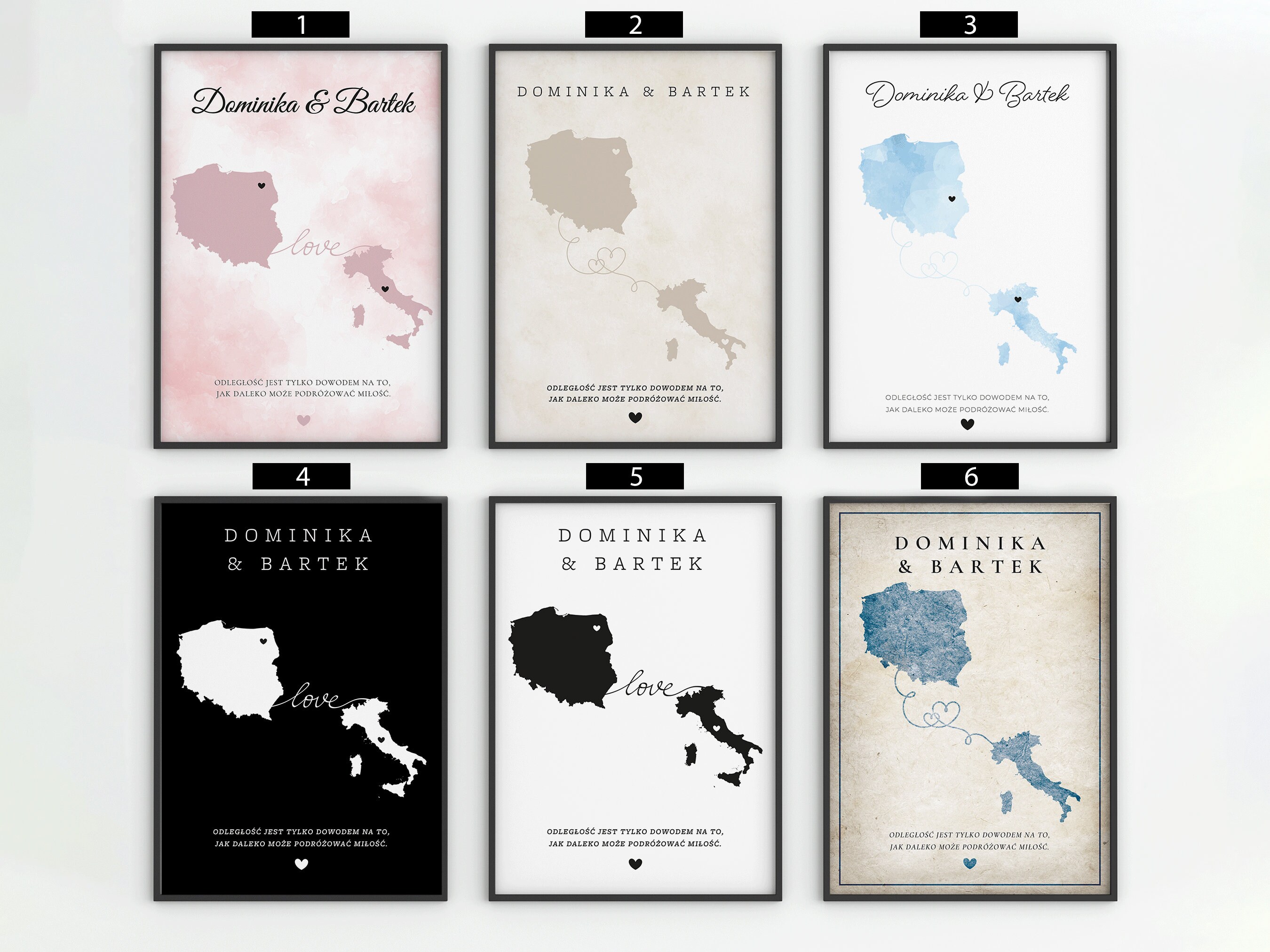 Personalised Map Poster, Love Map, Two Countries Map, Customisable Map ...