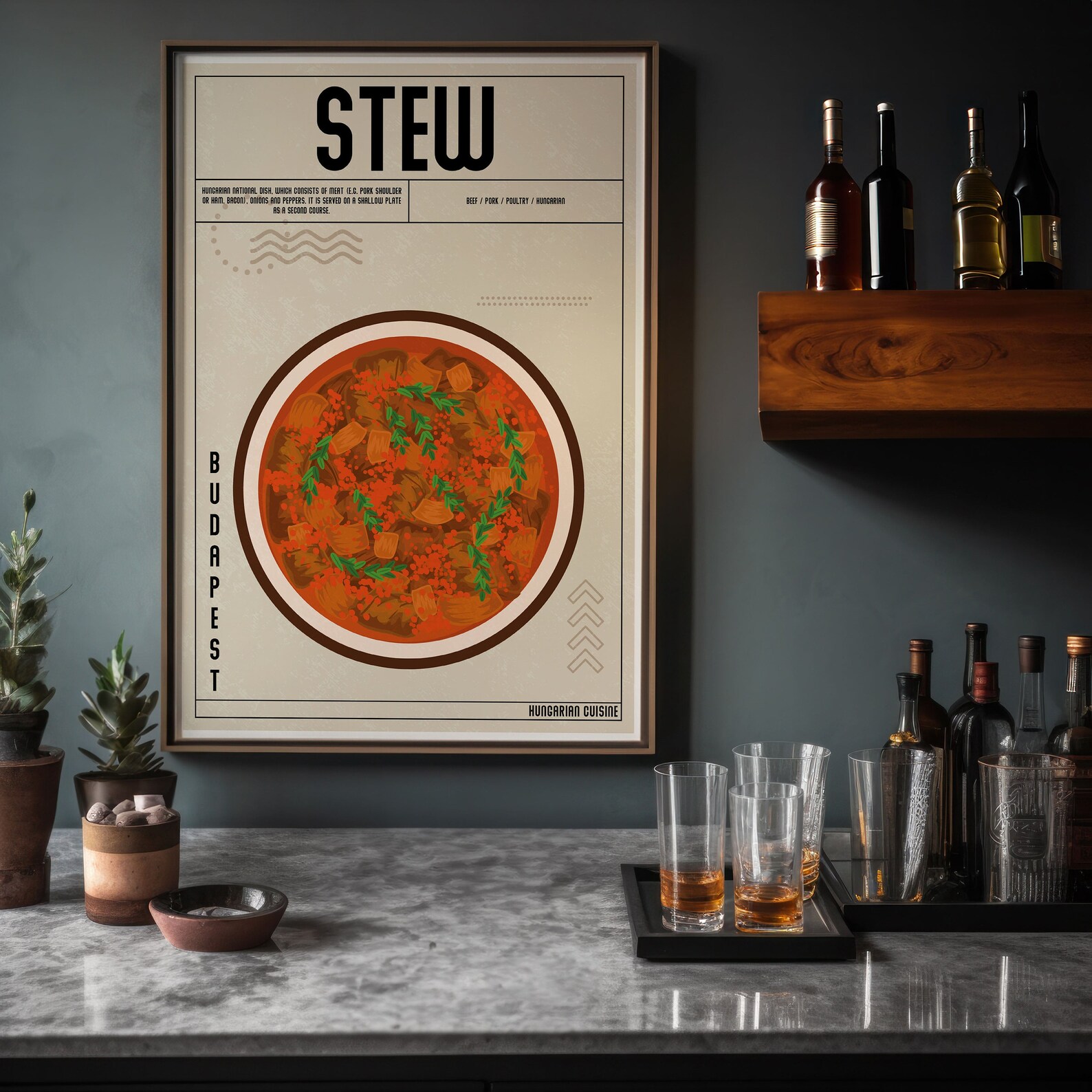 Stew Poster World Cuisine Poster Collection Kitchen Poster Restaurant ...
