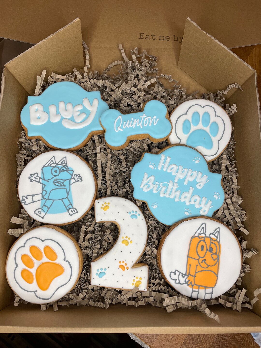 Bluey Themed Cookies Made to Order Gift Iced Biscuits Birthday - Etsy
