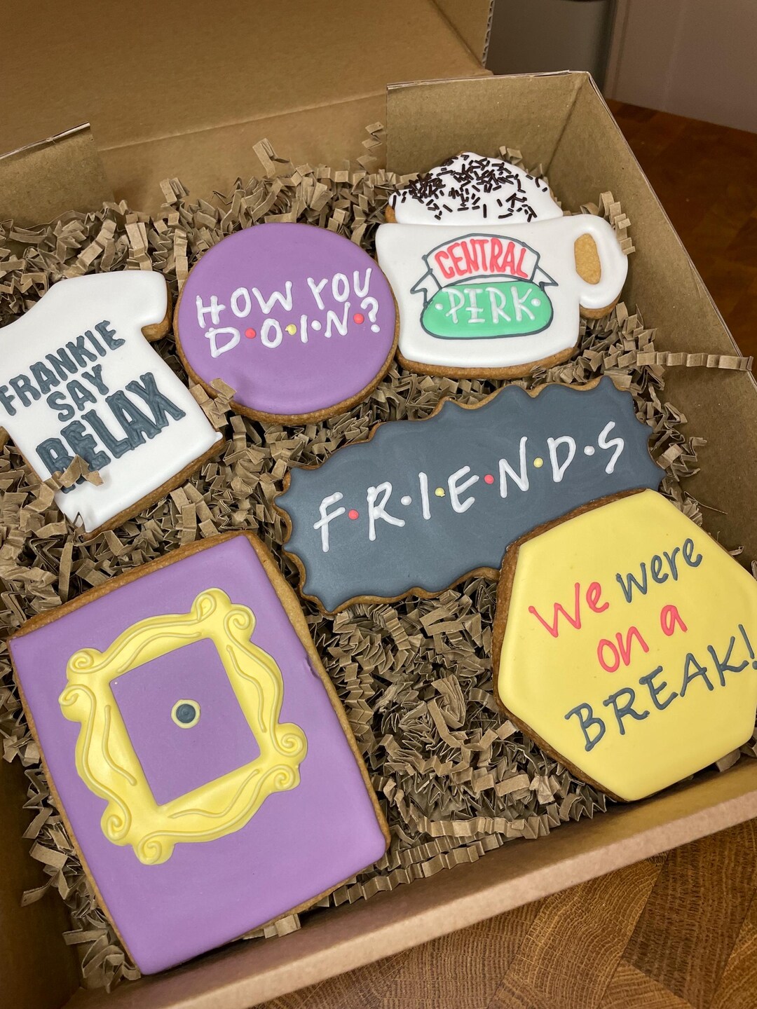 Friends Themed Cookie Box Made to Order Gift Iced Biscuits - Etsy