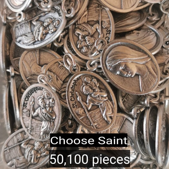 Catholic Medals 50100 PIECES CHOOSE SAINT Add on-Charm for | Etsy