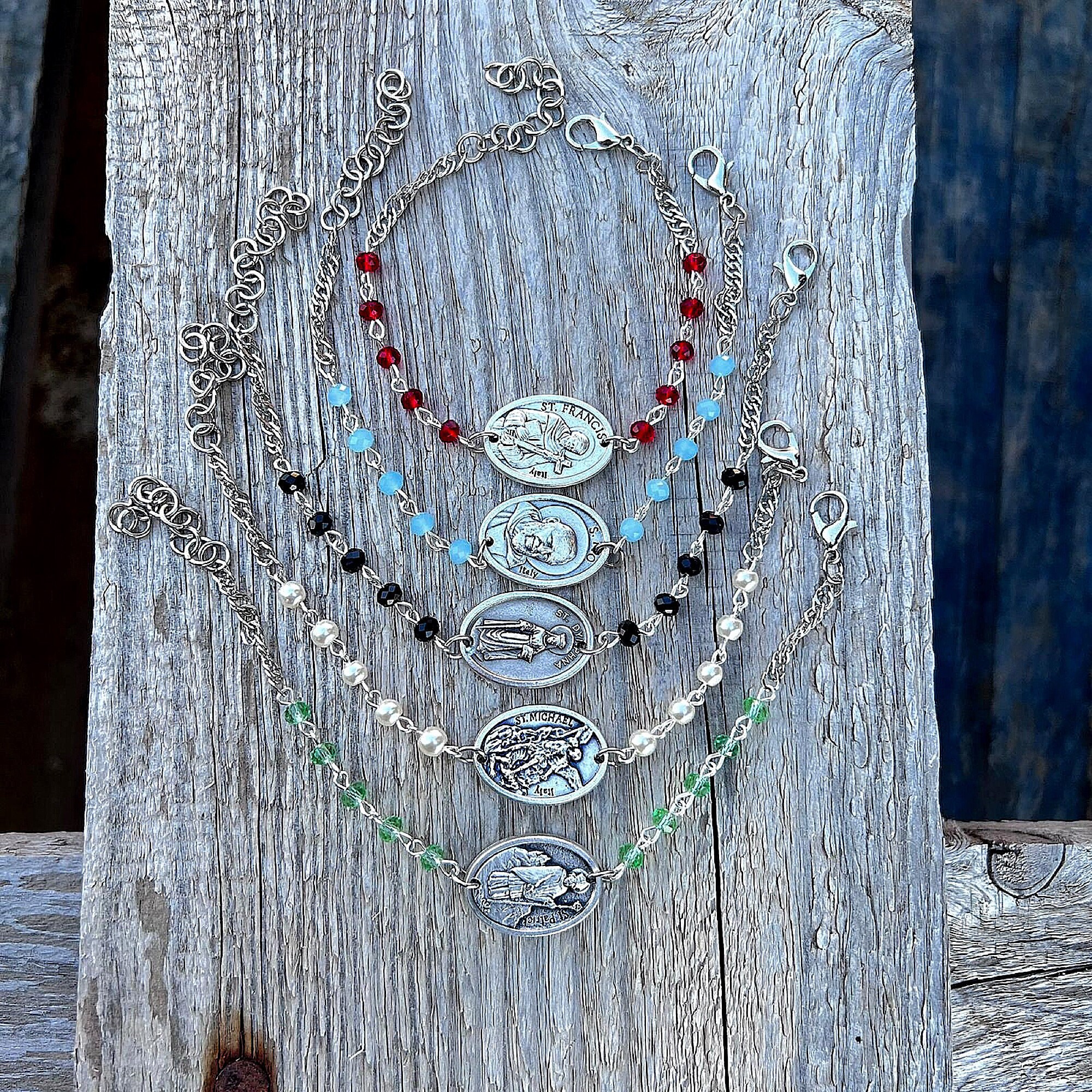 Catholic Bracelet With Saint Medal Catholic Gift for Women | Etsy