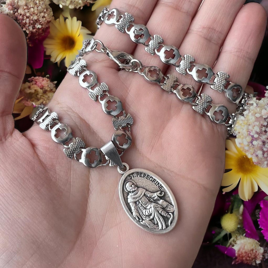 Catholic Religious Chain Medal Necklace CHOOSE YOUR SAINT Catholic ...