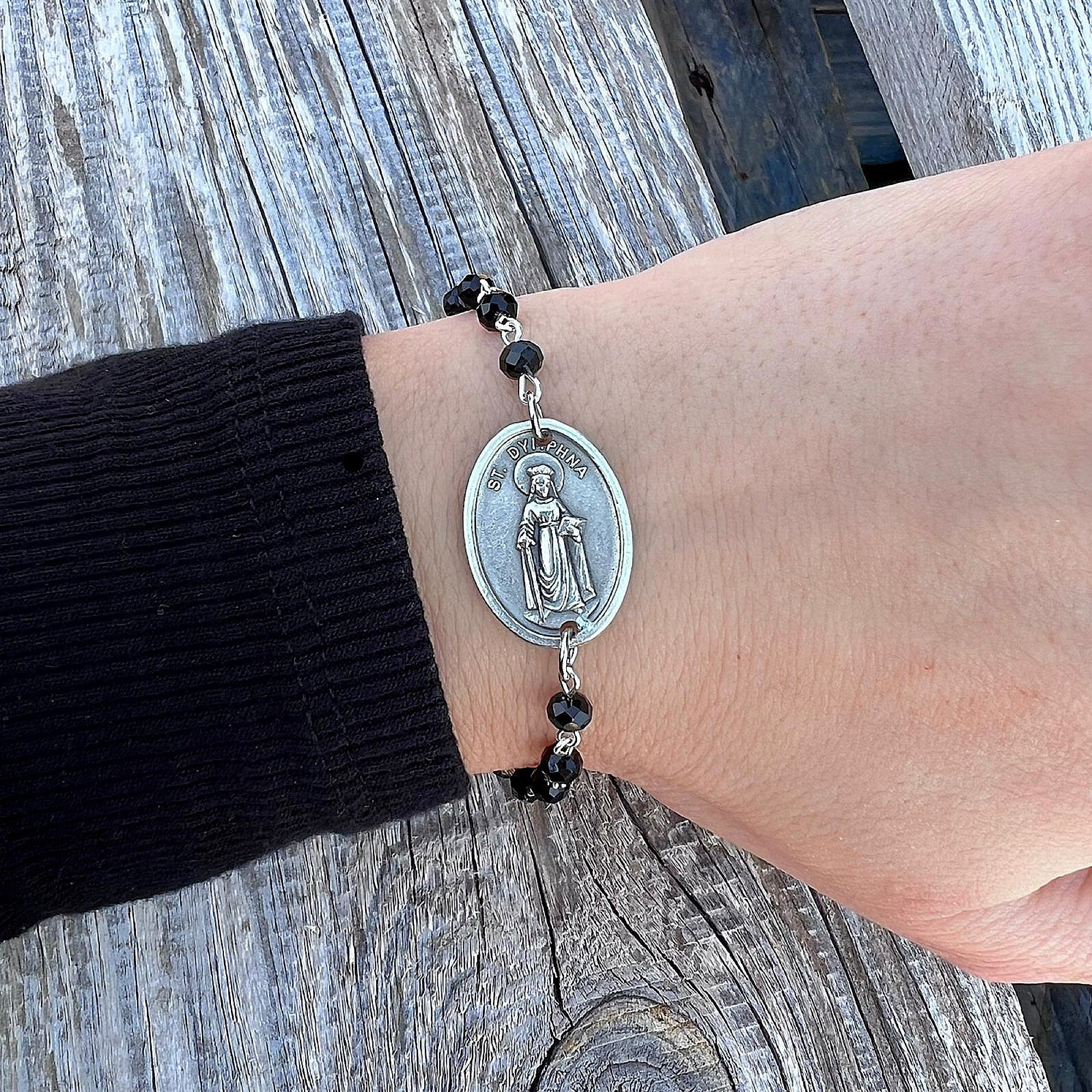 Catholic Bracelet With Saint Medal Catholic Gift for Women | Etsy