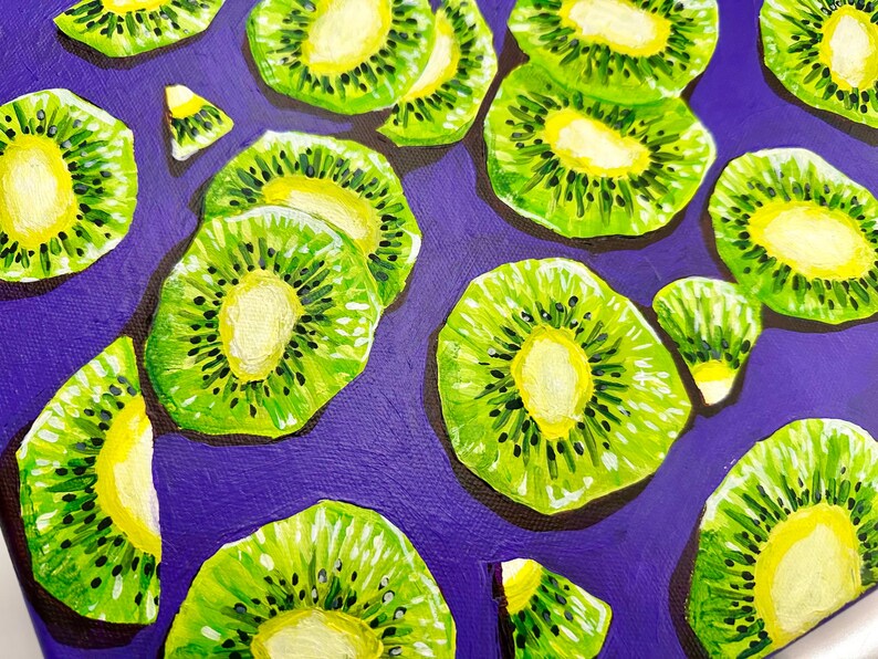 Acrylic Kiwi Painting - Etsy