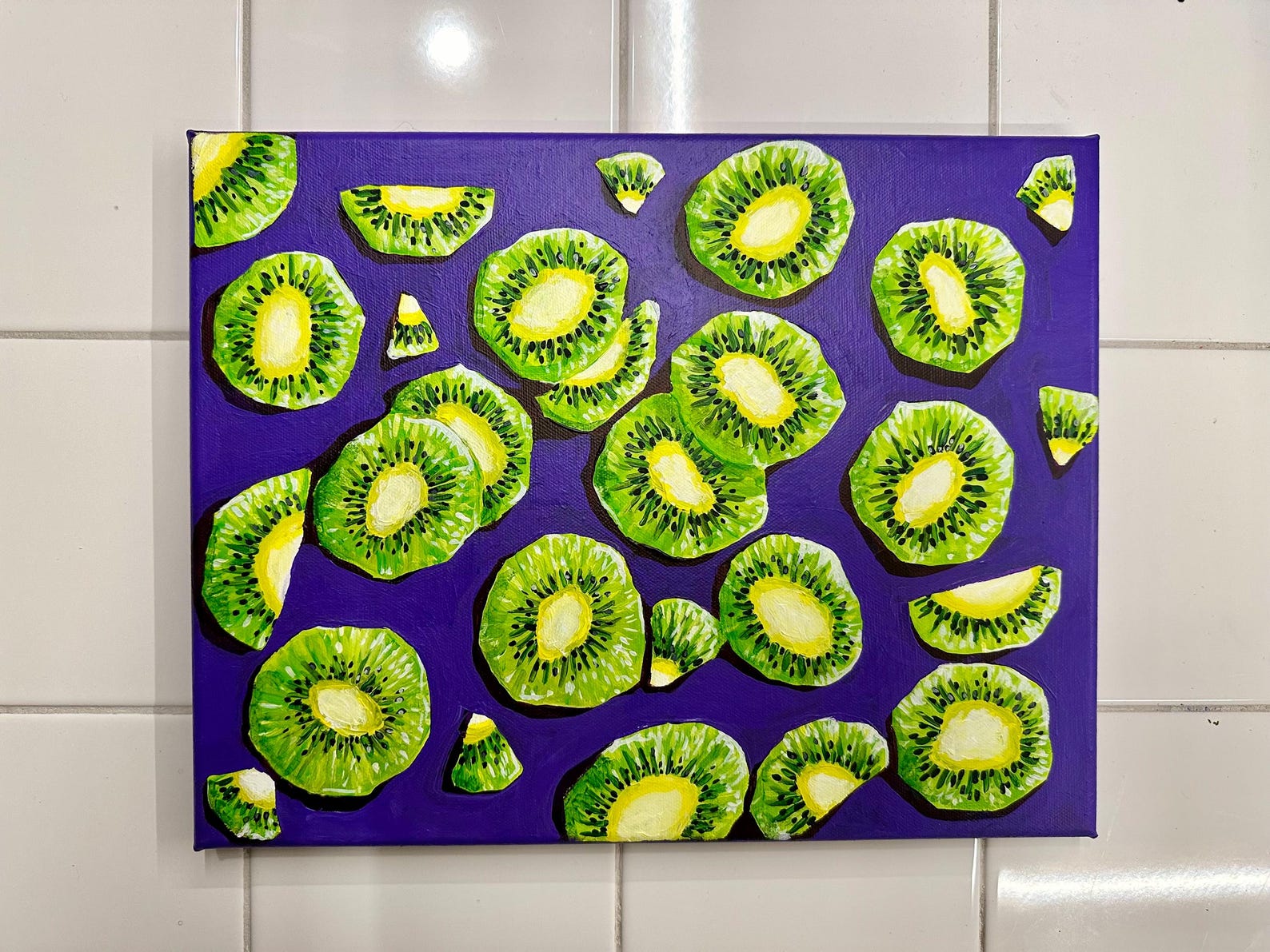 Acrylic Kiwi Painting - Etsy
