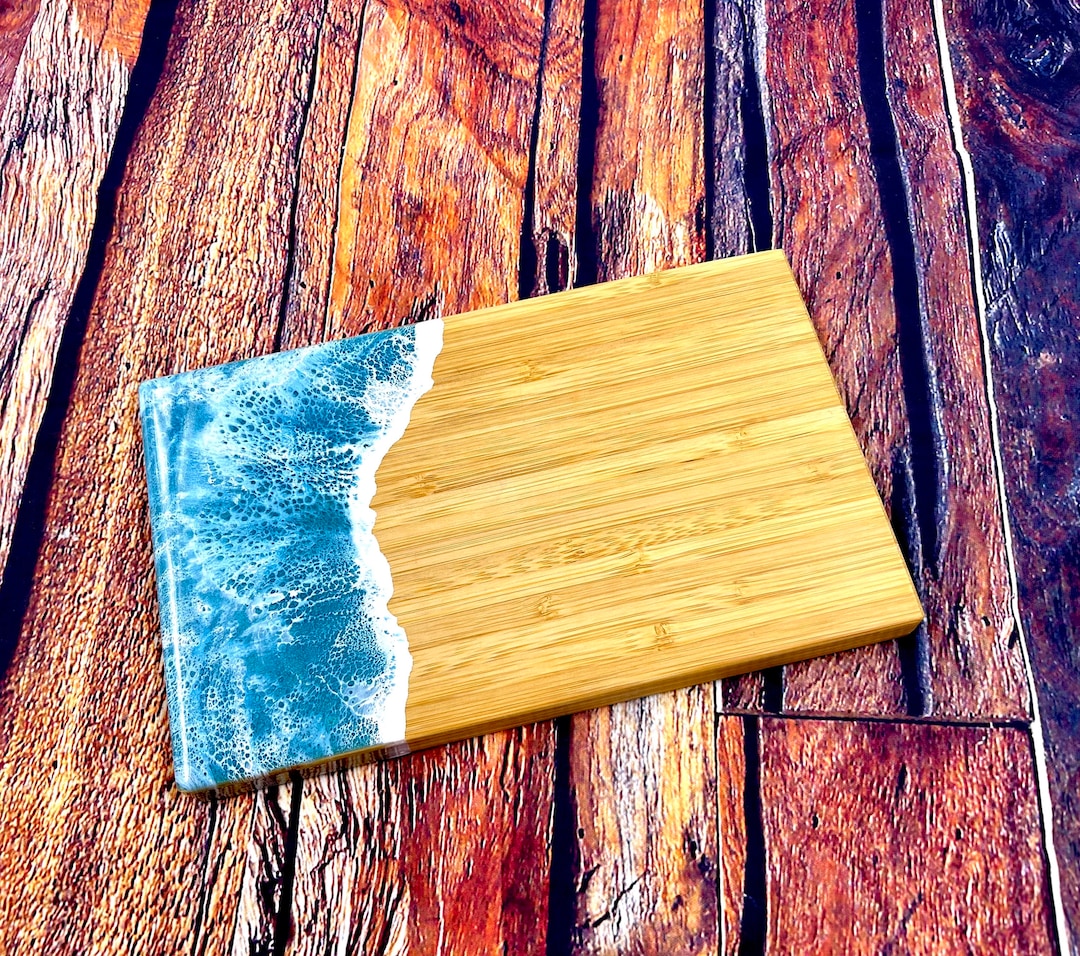 Charcuterie Board, Ocean Resin Cutting Board, Ocean Charcuterie Board ...