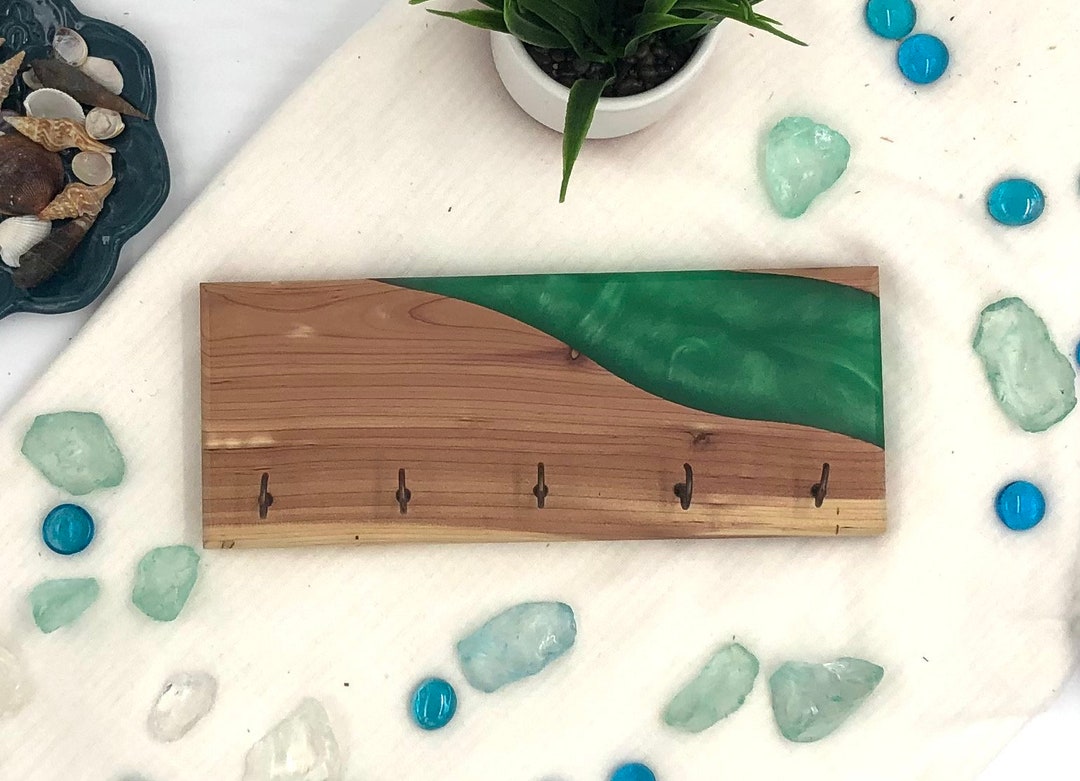Resin River Key Rack - Etsy