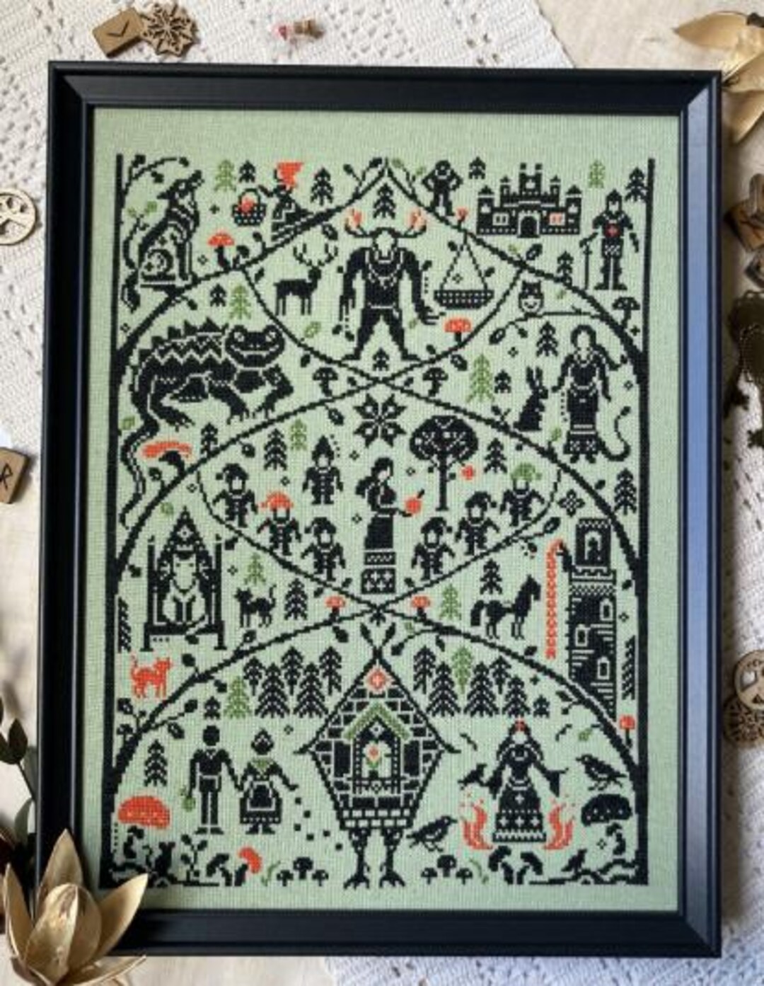 Forest Fairy Tale Cross Stitch Pattern by Quaternion Creations - Etsy