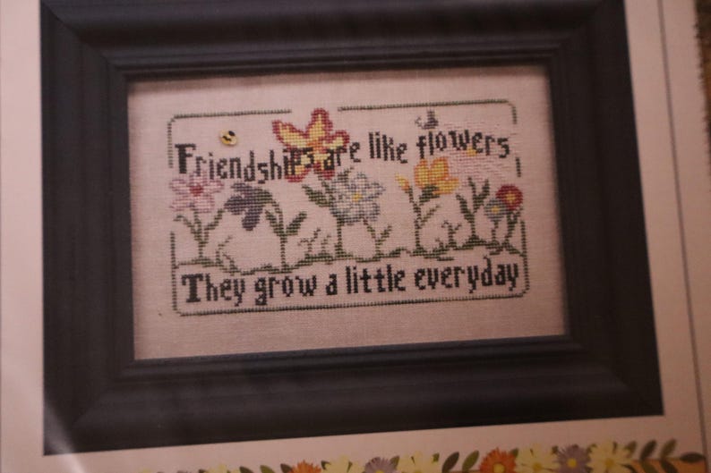 Friendship and Flowers Cross Stitch Pattern Leaflet by Rosie & Me - Etsy