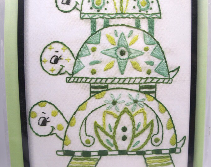 Turtle Pile up Embroidery Kit by Design Works - Etsy