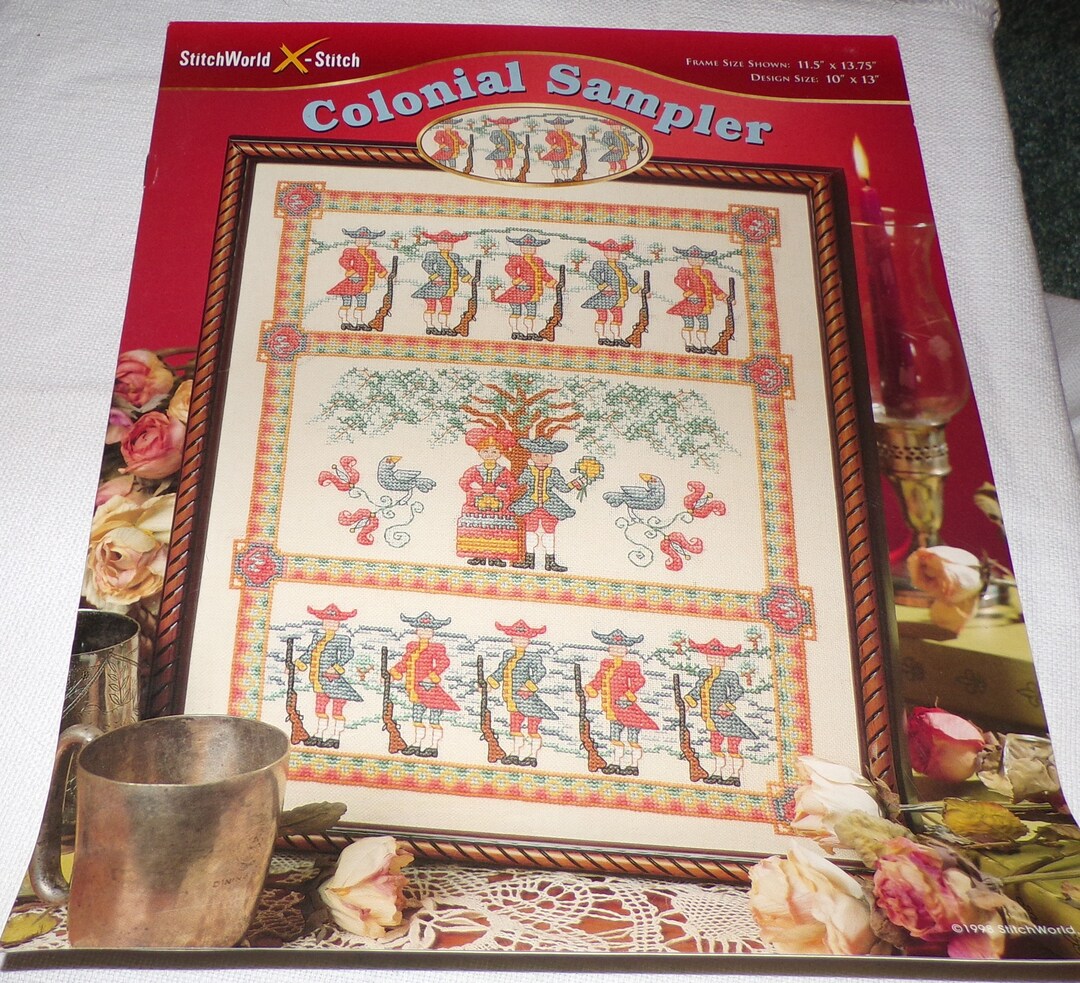 Stitch World Colonial Sampler Cross Stitch Leaflet - Etsy