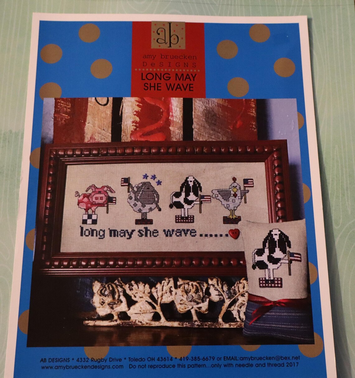 Amy Bruecken Designs Long May She Wave Counted Cross Stitch Pattern - Etsy