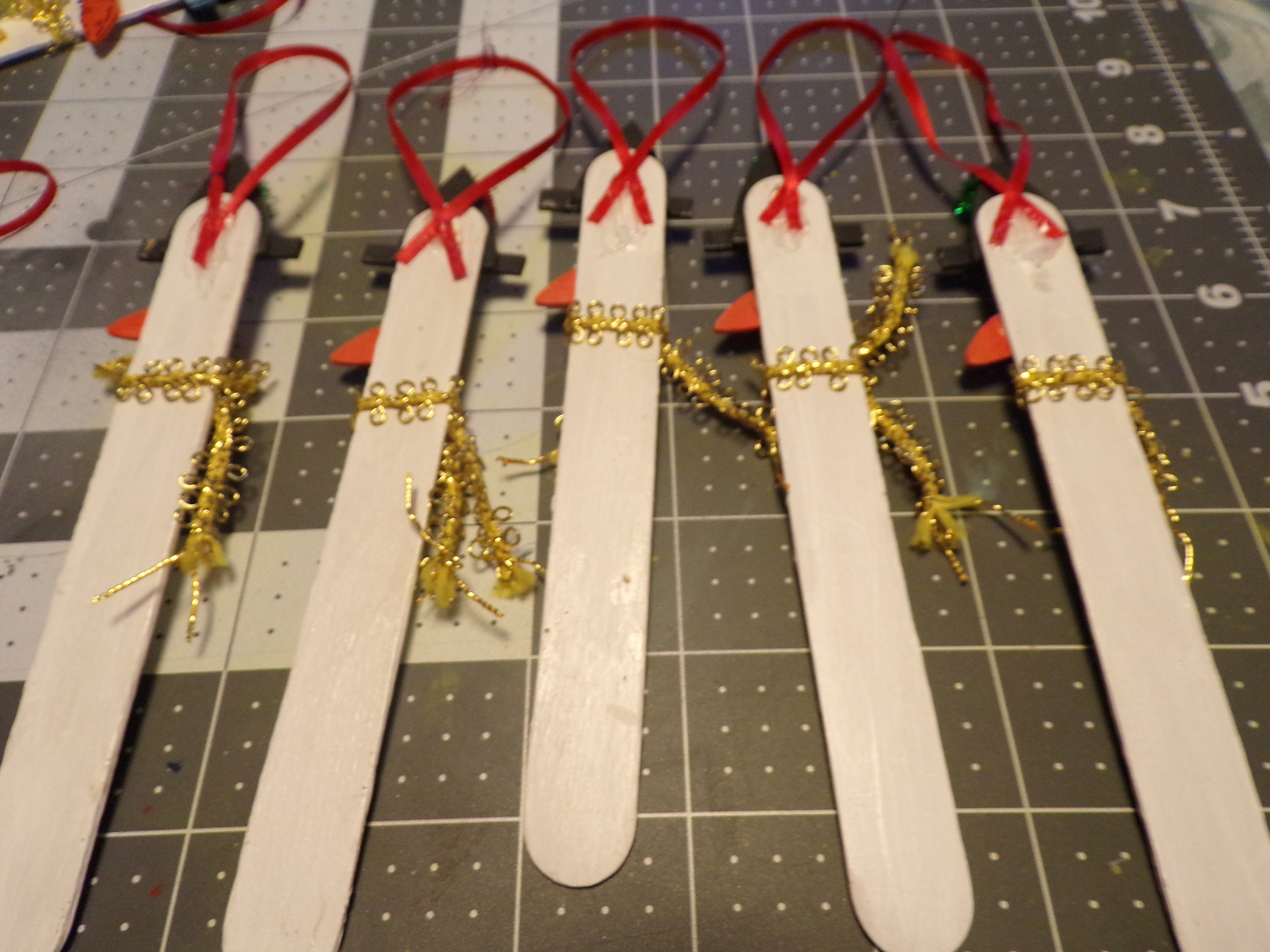 14 Popsicle Stick Snowmen Wooden Handpainted Ornaments - Etsy